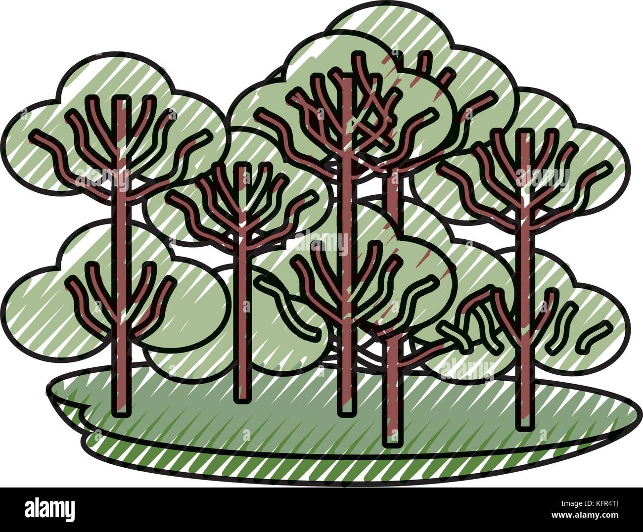 trees vector illustration Stock Vector Image & Art - Alamy