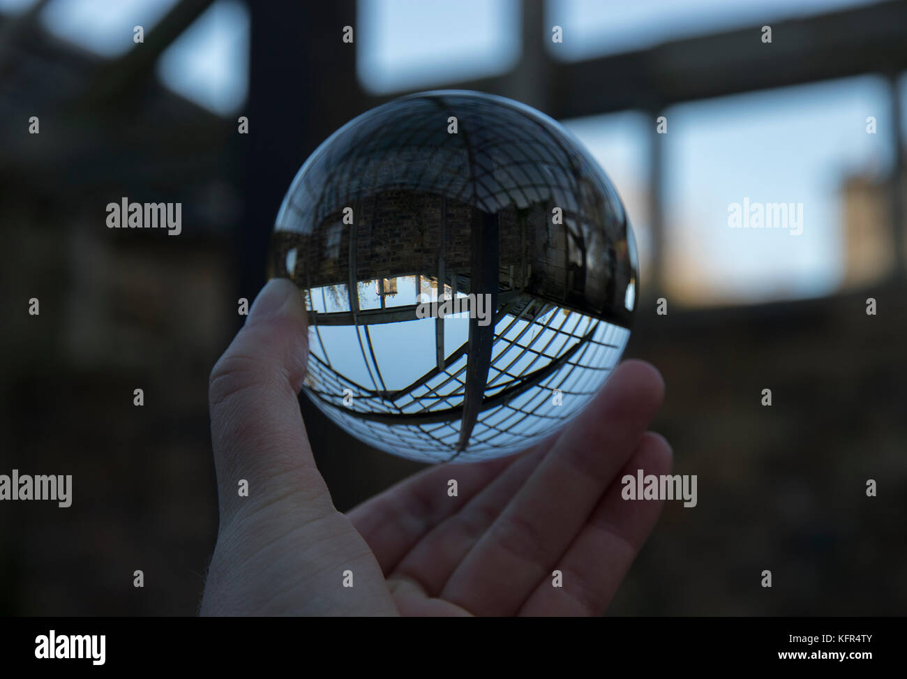 Crystal ball on location Stock Photo - Alamy