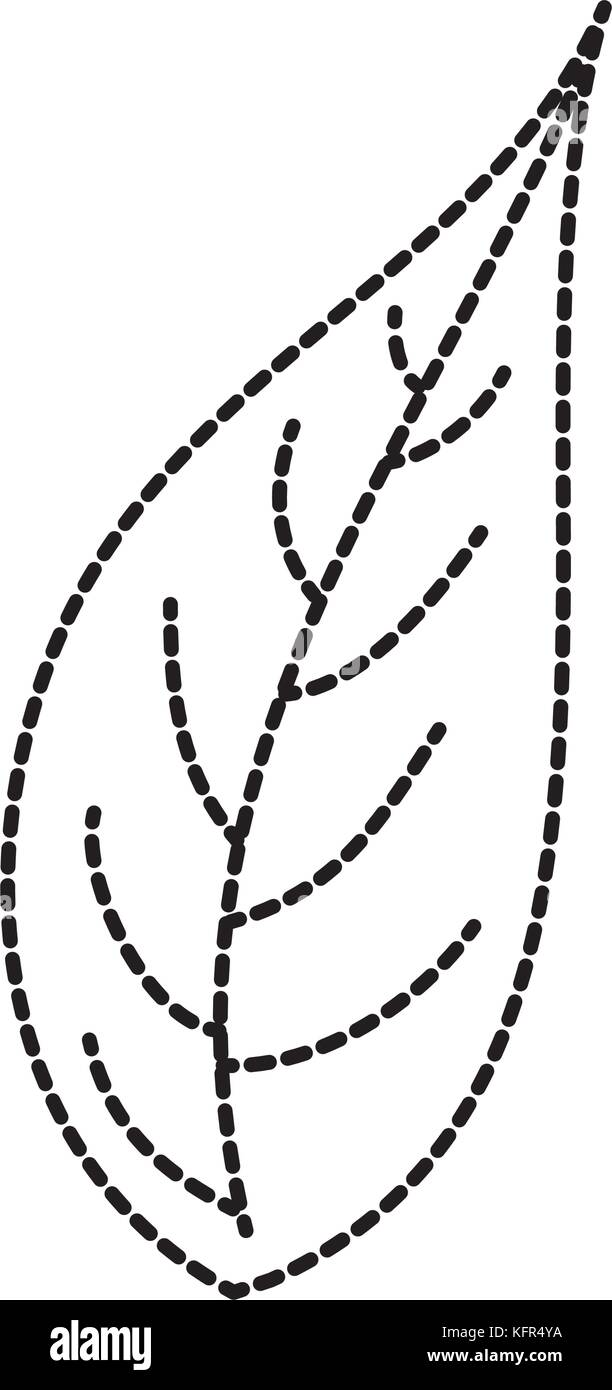 leaf natural foliage botanical vegetation icon Stock Vector Image & Art ...