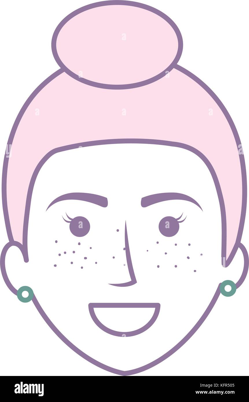Beautiful Woman Head Avatar Character Vector Illustration Design Stock Vector Image And Art Alamy