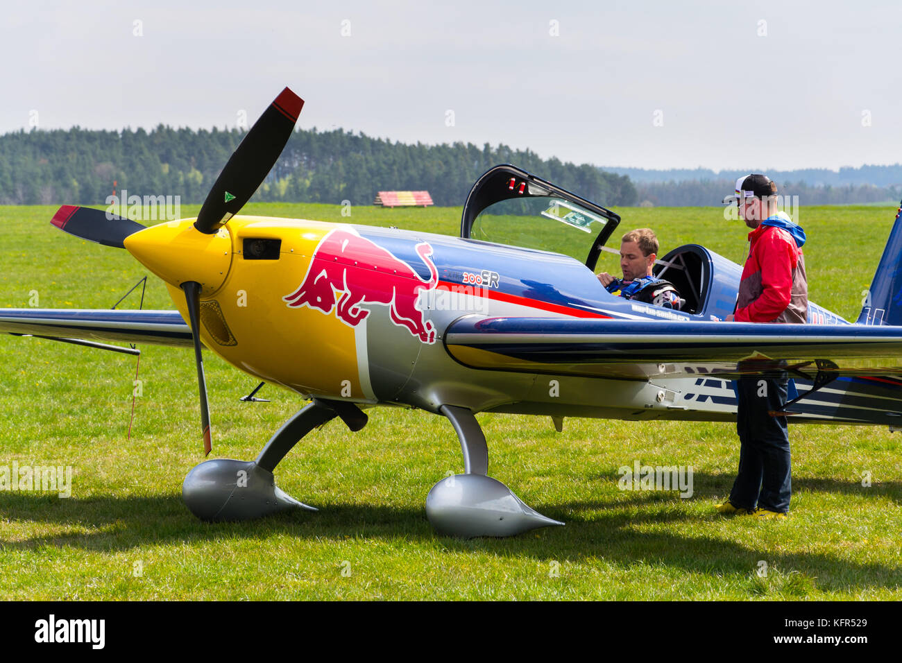 PLASY, CZECH REPUBLIC - APRIL 30: Red Bull Air Race pilot Martin Sonka ...
