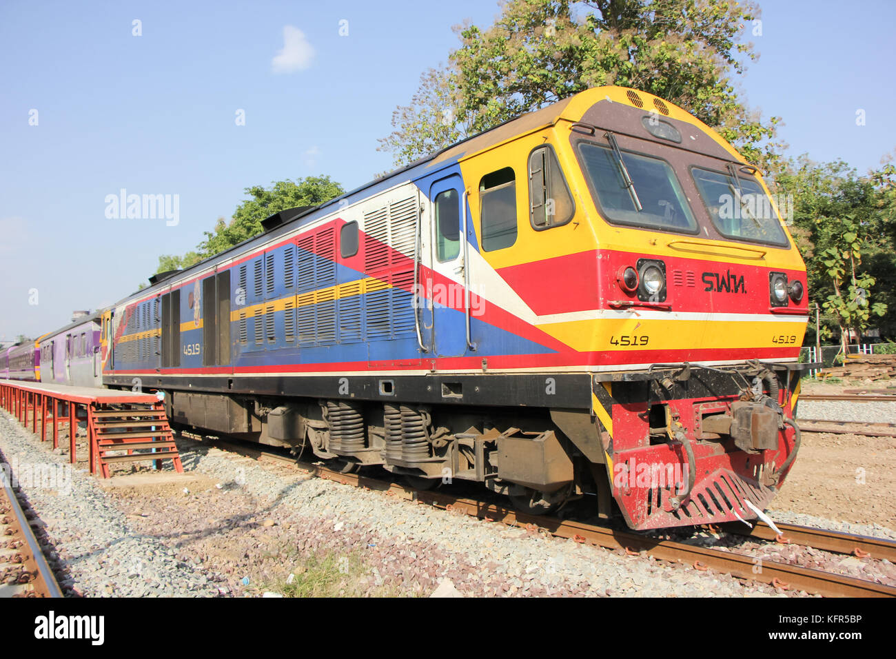 CHIANGMAI, THAILAND -DECEMBER 16 2015: Hitachi no.4519 for train no.2 ...