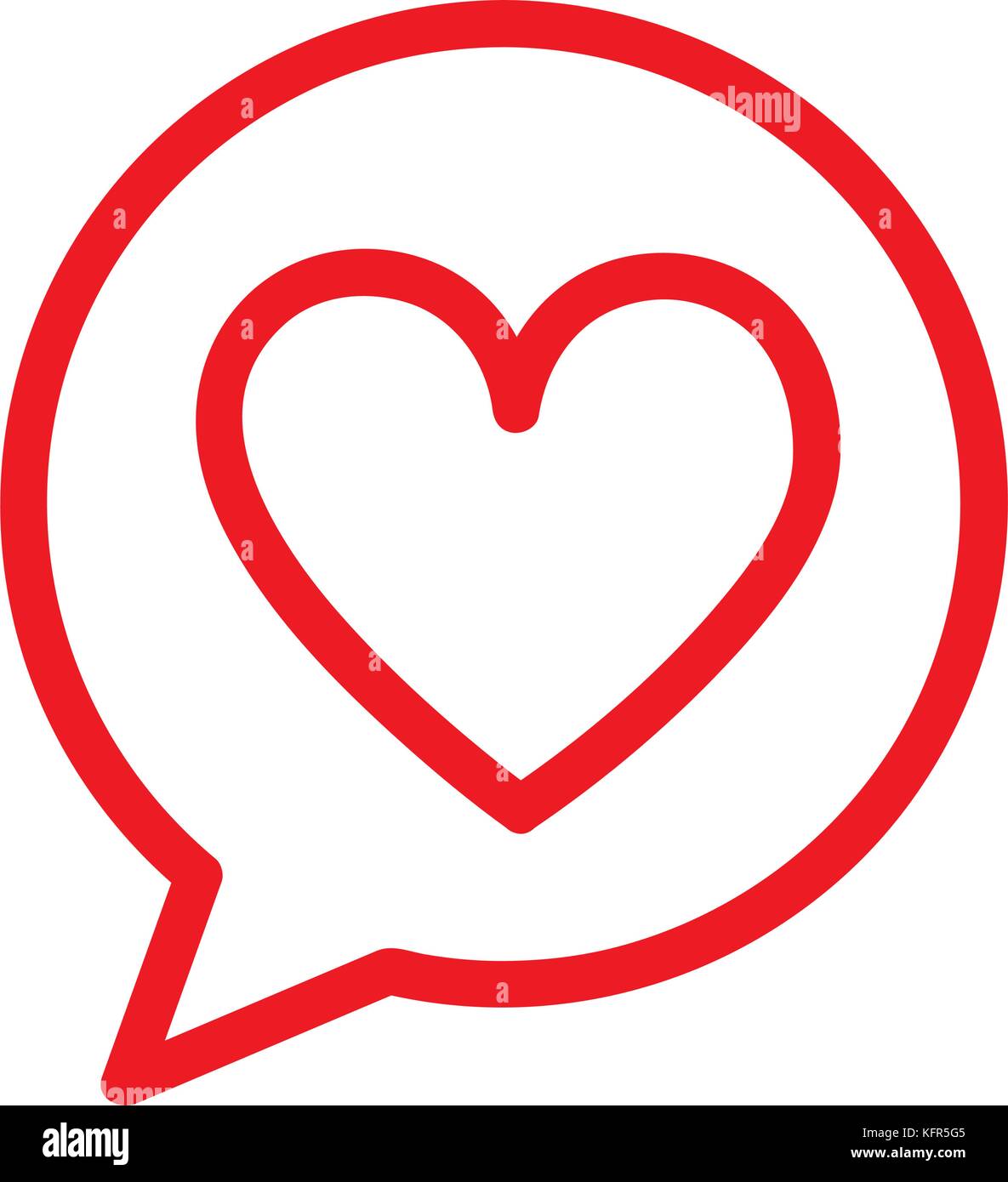 speech bubble dialog box with heart love icon Stock Vector Image & Art ...