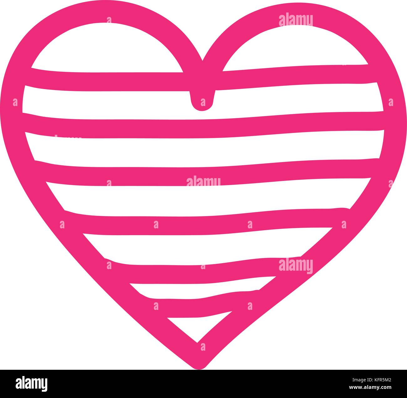 heart love romance passion decorate stripes Stock Vector Image & Art ...