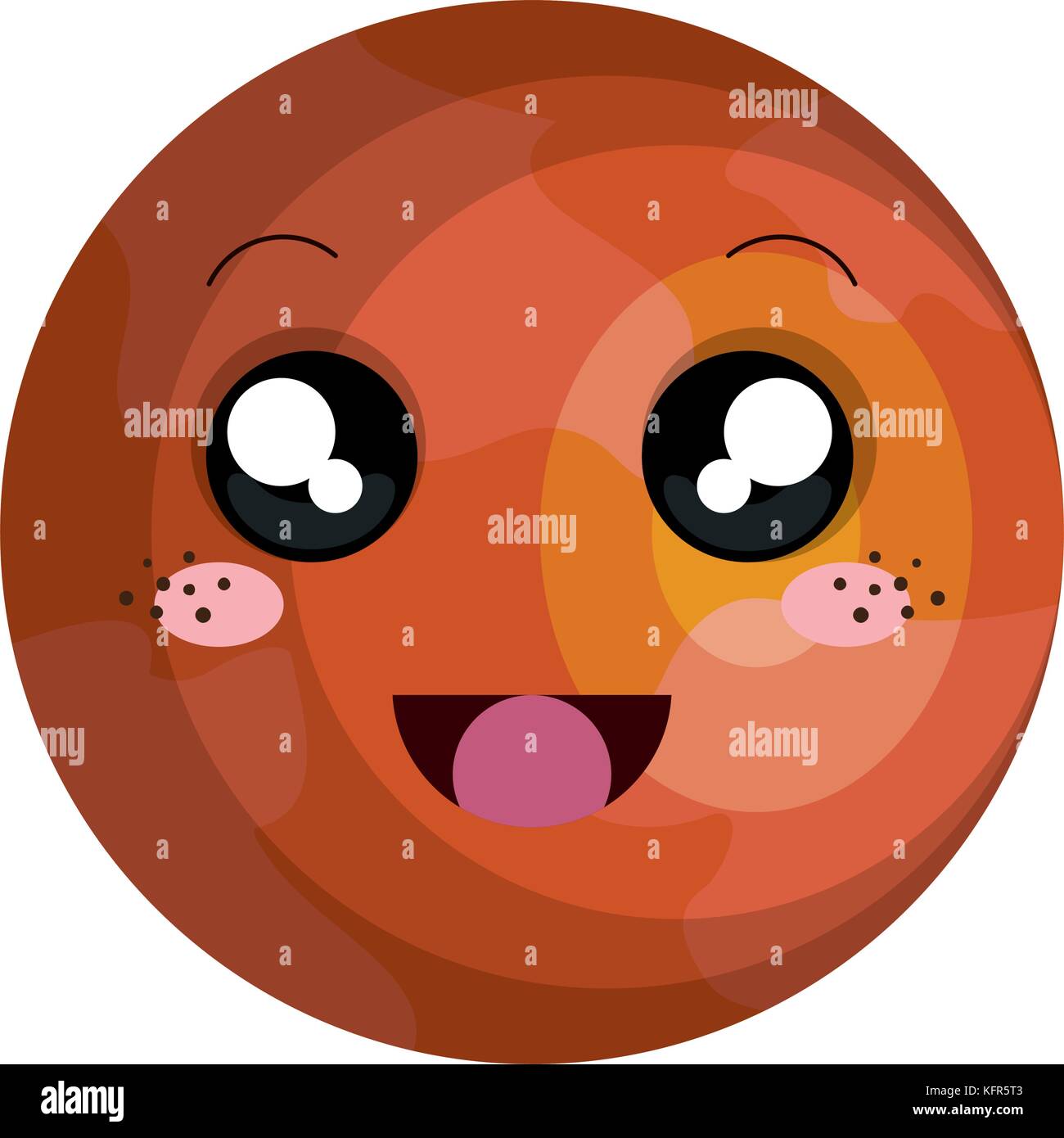 mars planet kawaii character vector illustration design Stock Vector ...