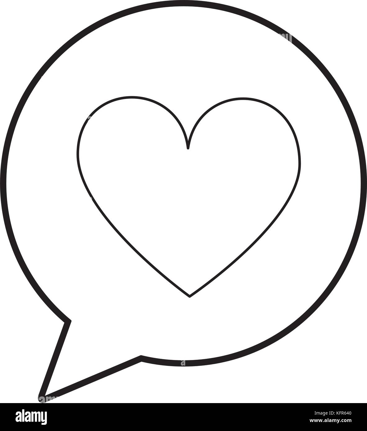 speech bubble dialog box with heart love icon Stock Vector Image & Art ...