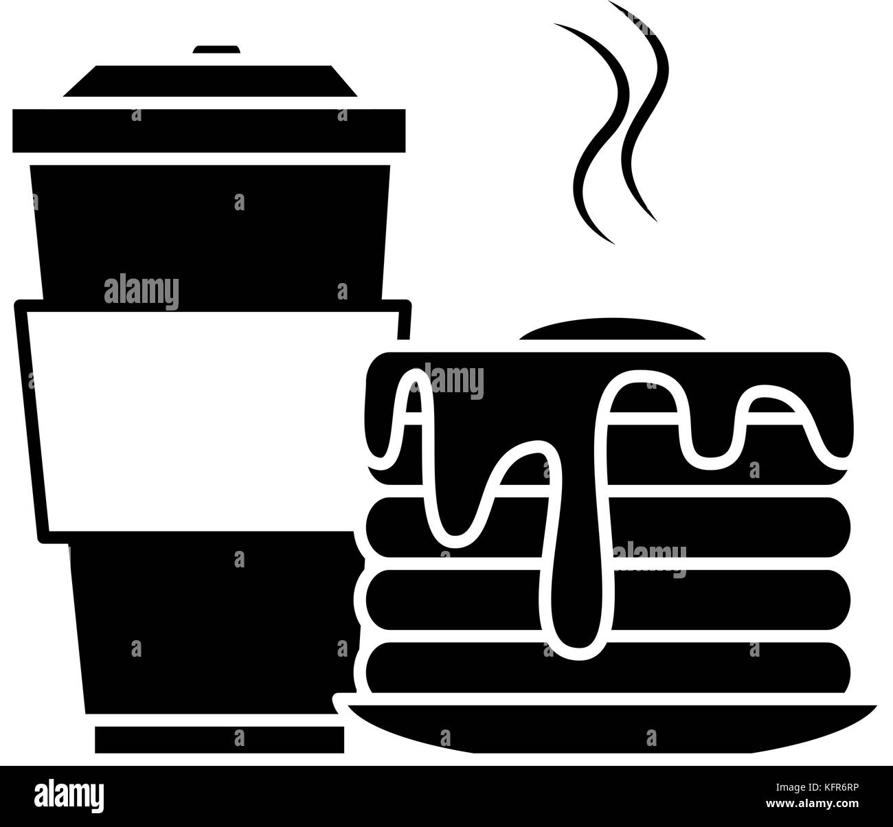 delicious pudding with beverage vector illustration design Stock Vector ...