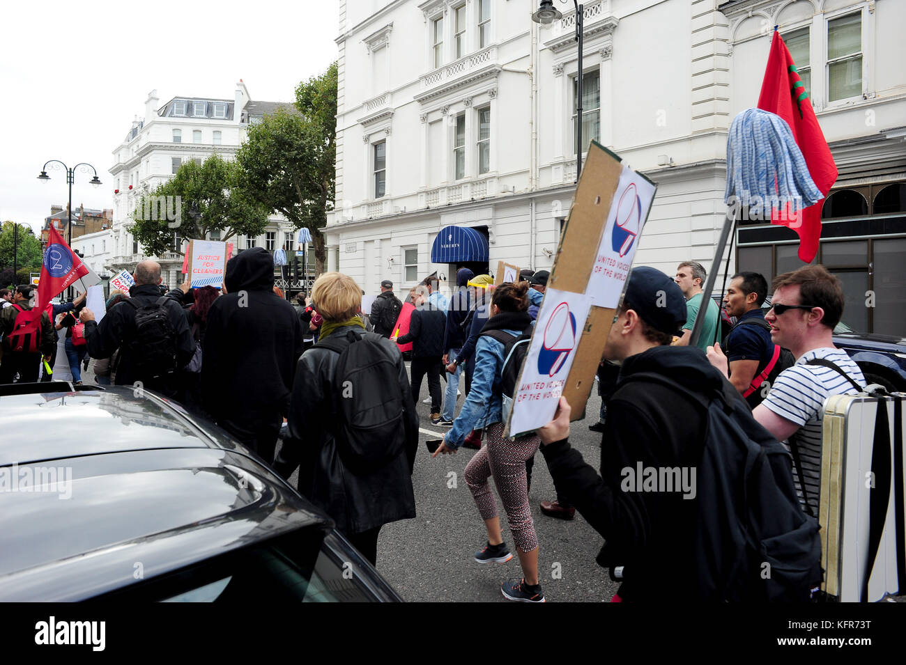 Workers' Rights Protest Featuring: Ferrari Where: South Kensington ...