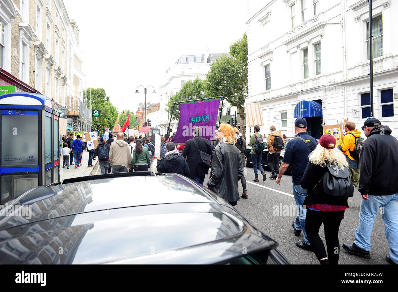 Workers' Rights Protest Featuring: Ferrari Where: South Kensington ...