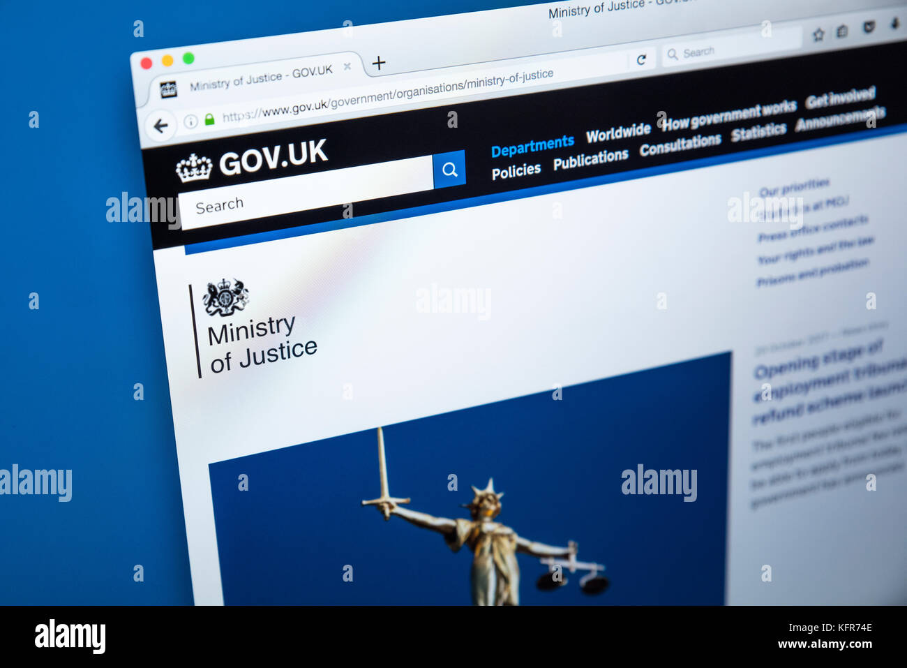Ministry of justice uk logo hi-res stock photography and images - Alamy