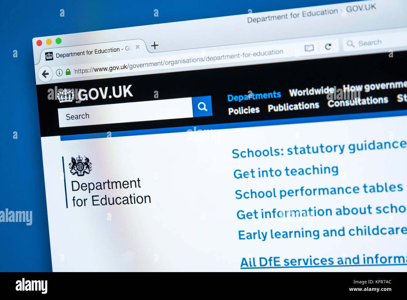 Department of education uk logo hi-res stock photography and images - Alamy