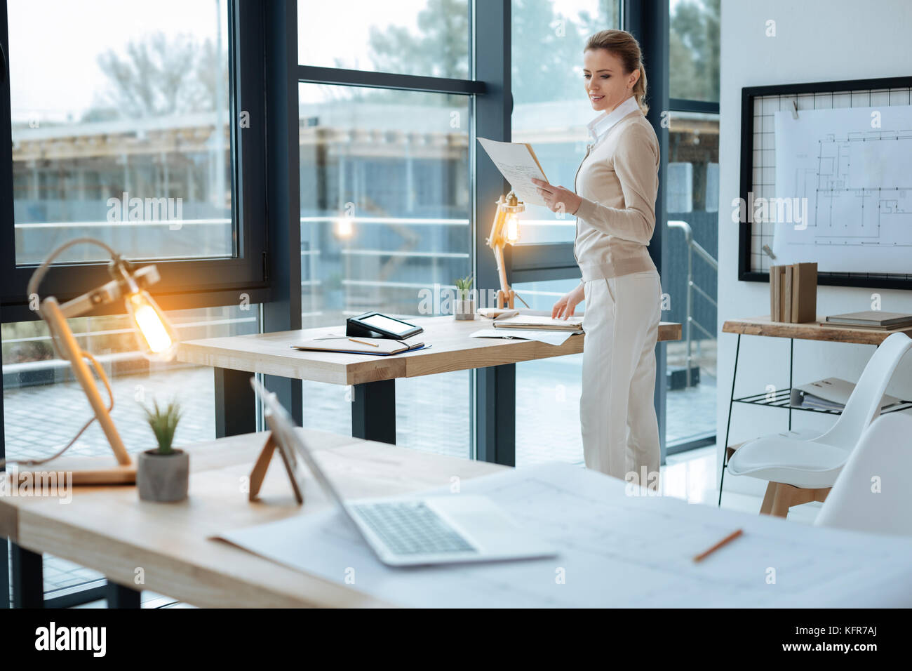 Manager reading documents hi-res stock photography and images - Alamy
