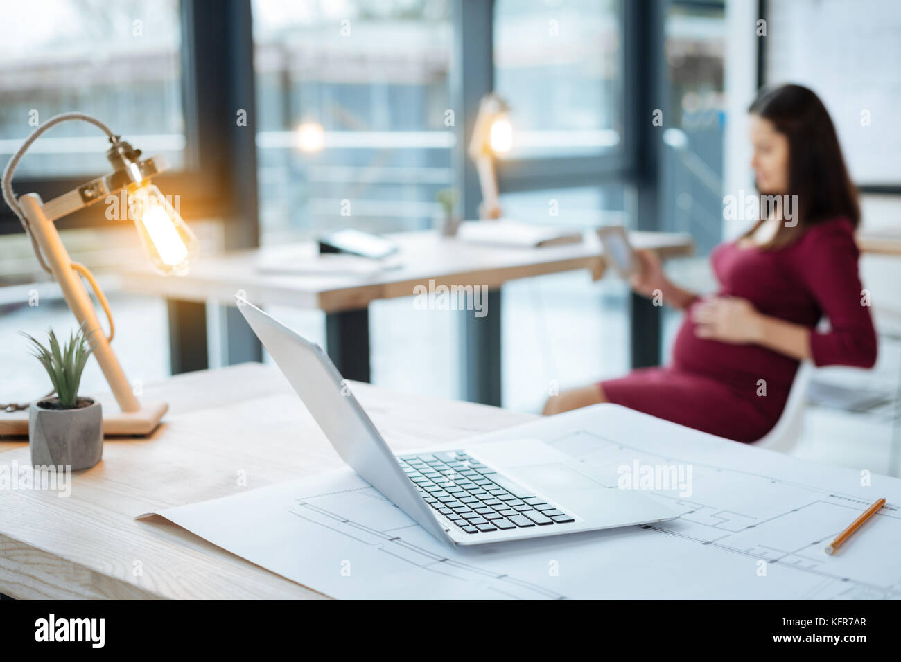 Close up of a laptop on the table Stock Photo - Alamy