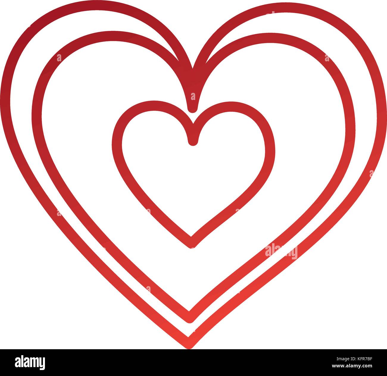 hearts icon symbol of love on valentines day Stock Vector Image & Art ...