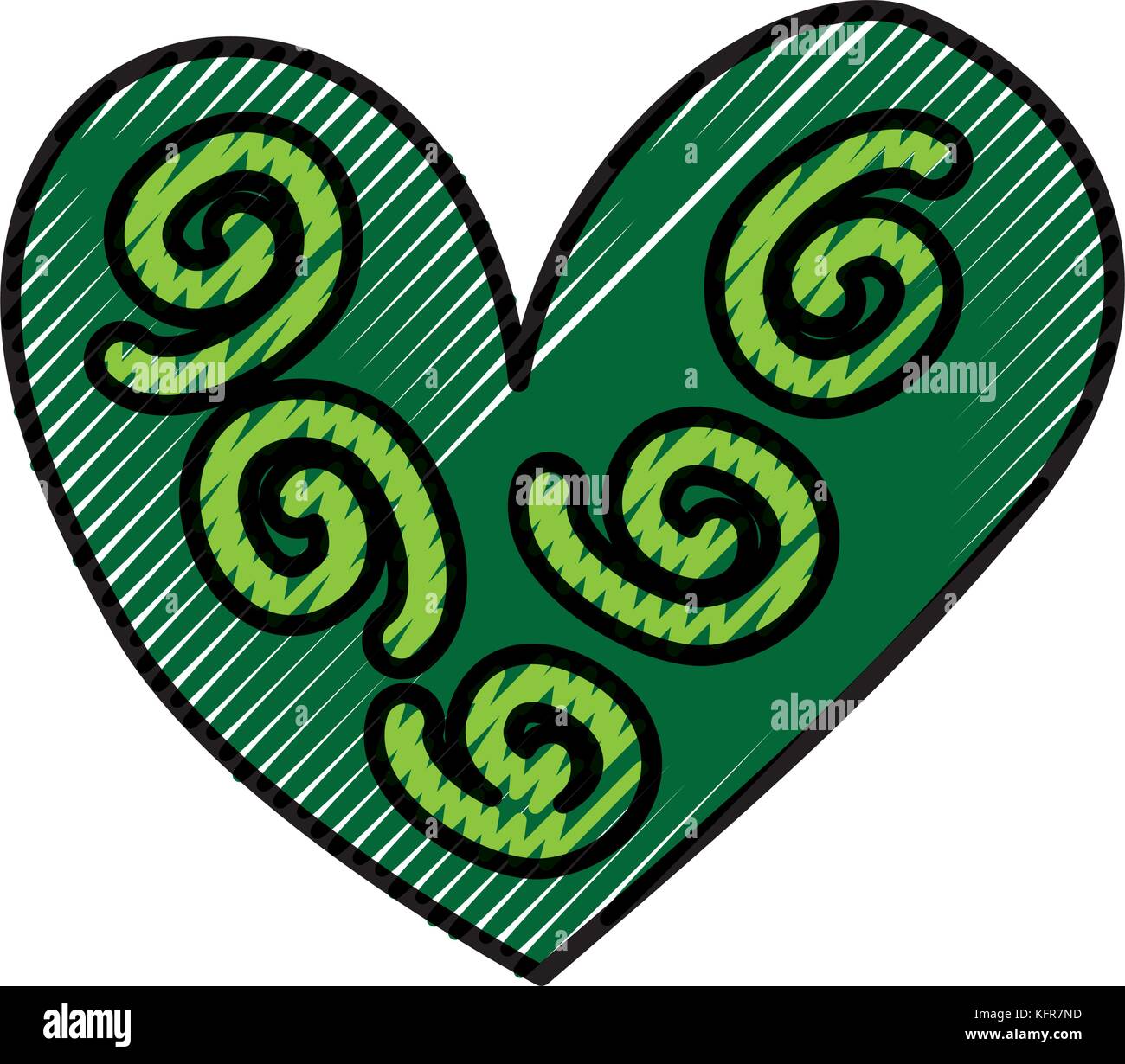 heart decorative element curly swirls Stock Vector Image & Art - Alamy