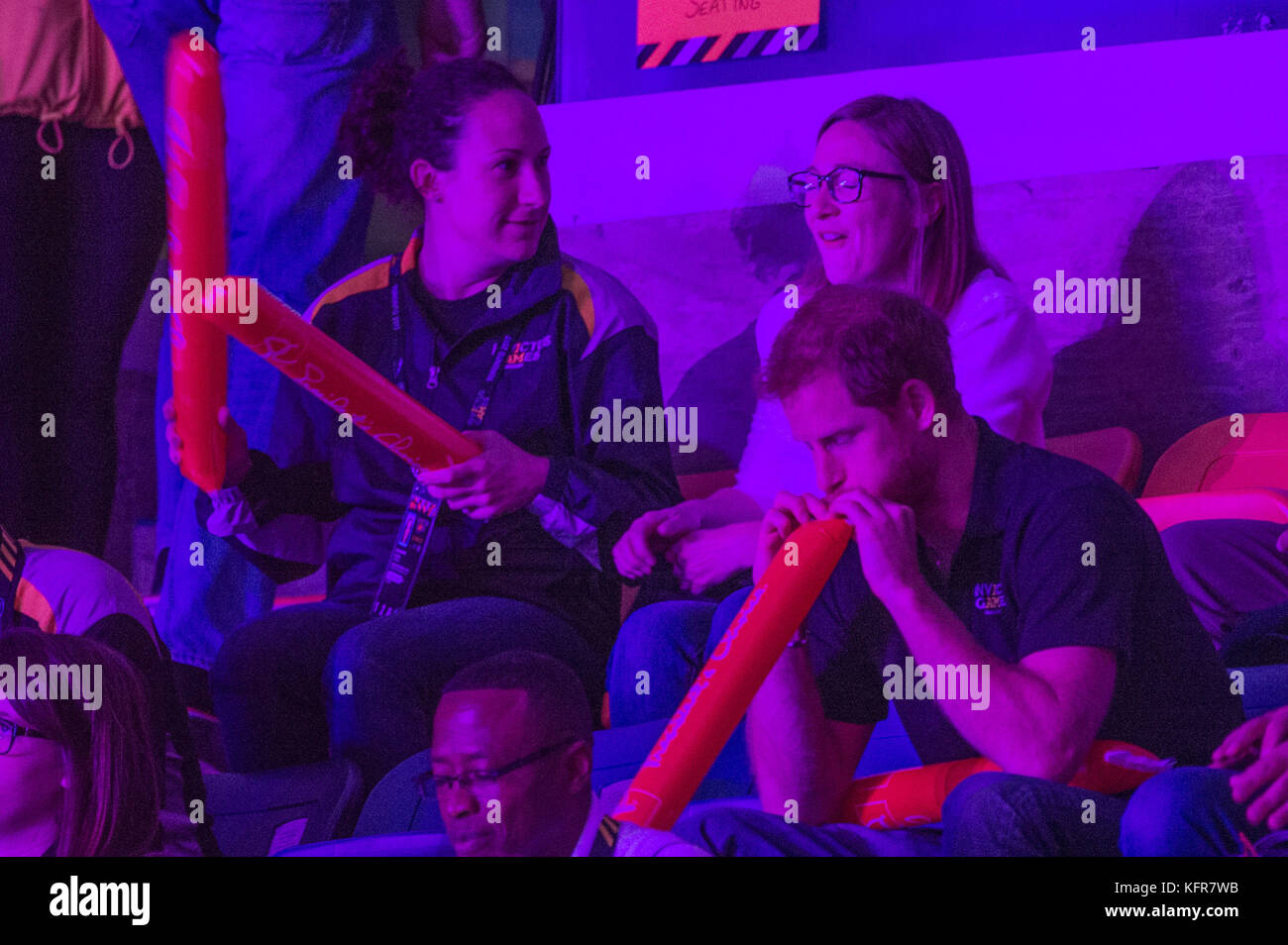 Prince Harry attends Wheel Chair Basket Ball at the Mattamy stadium as ...