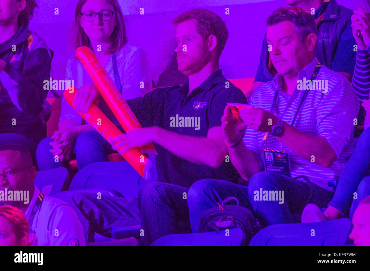 Prince Harry attends Wheel Chair Basket Ball at the Mattamy stadium as ...