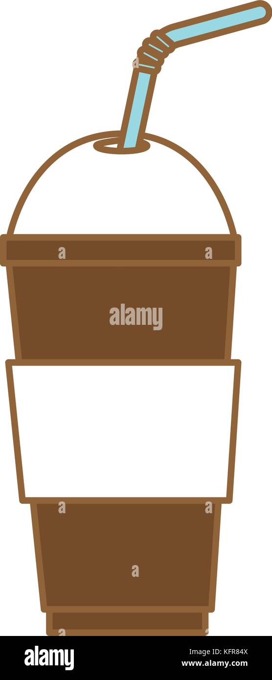 coffee in cup plastic icon vector illustration design Stock Vector ...