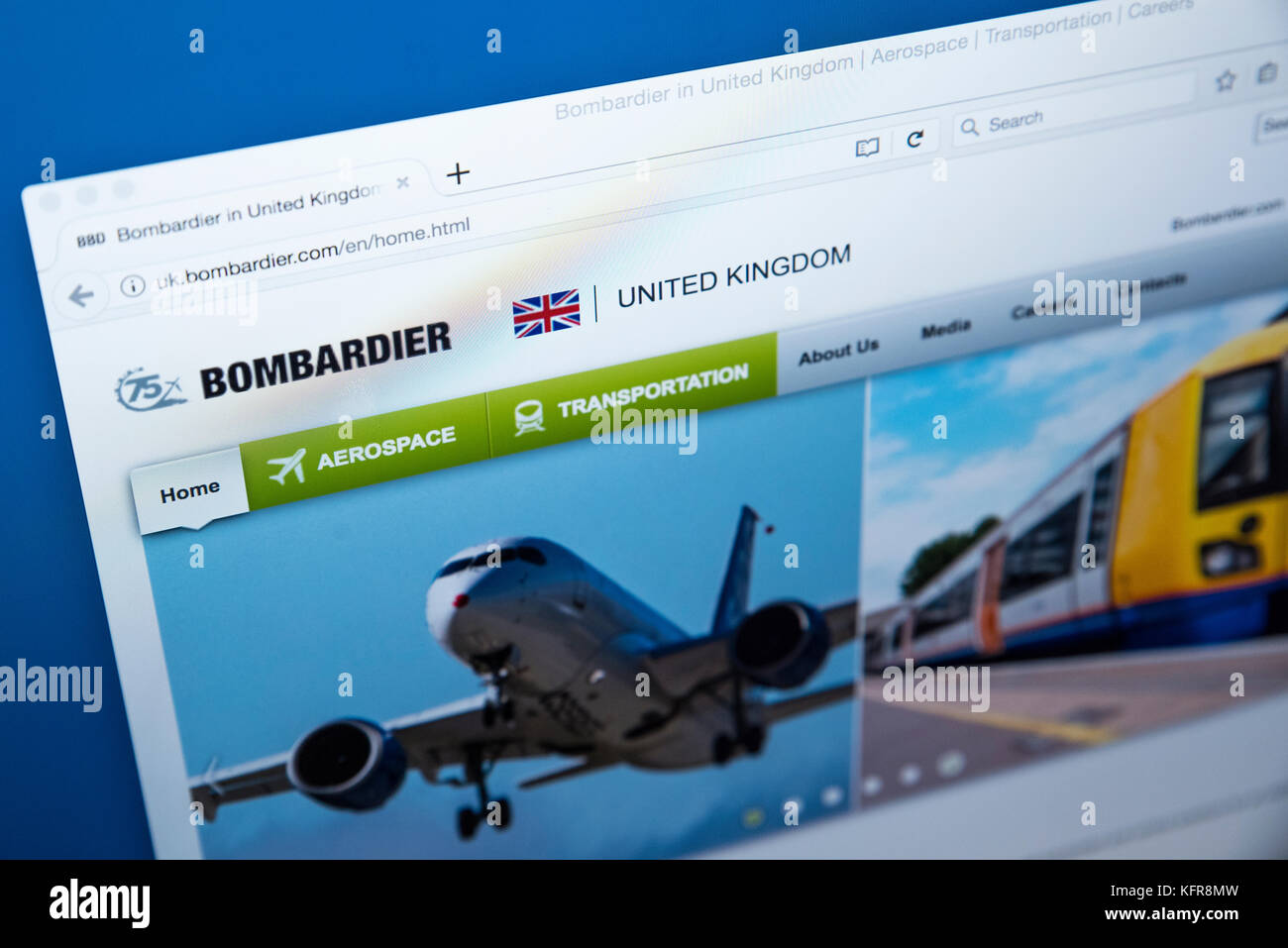 LONDON, UK - OCTOBER 26TH 2017: The homepage of the official website ...