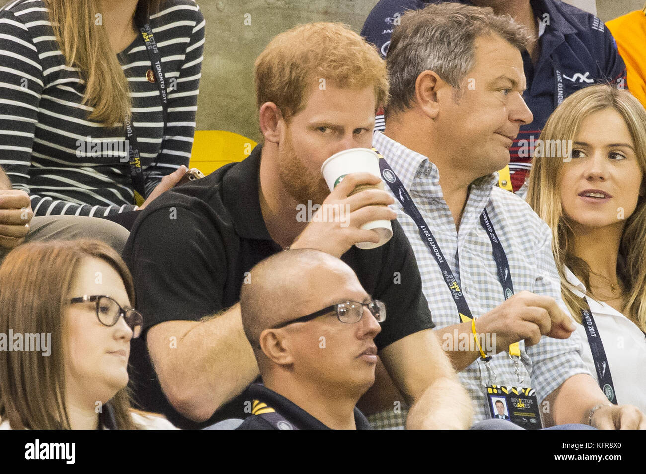 Prince Harry attends Wheel Chair Basket Ball at the Mattamy stadium as ...