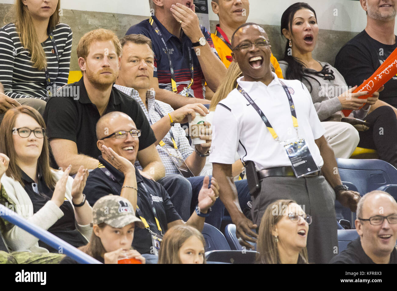 Prince Harry attends Wheel Chair Basket Ball at the Mattamy stadium as ...