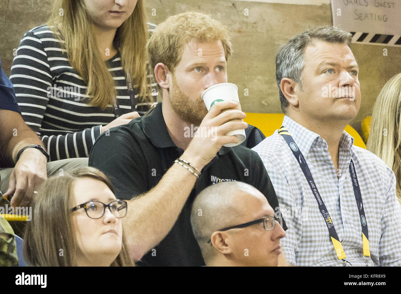 Prince Harry attends Wheel Chair Basket Ball at the Mattamy stadium as ...