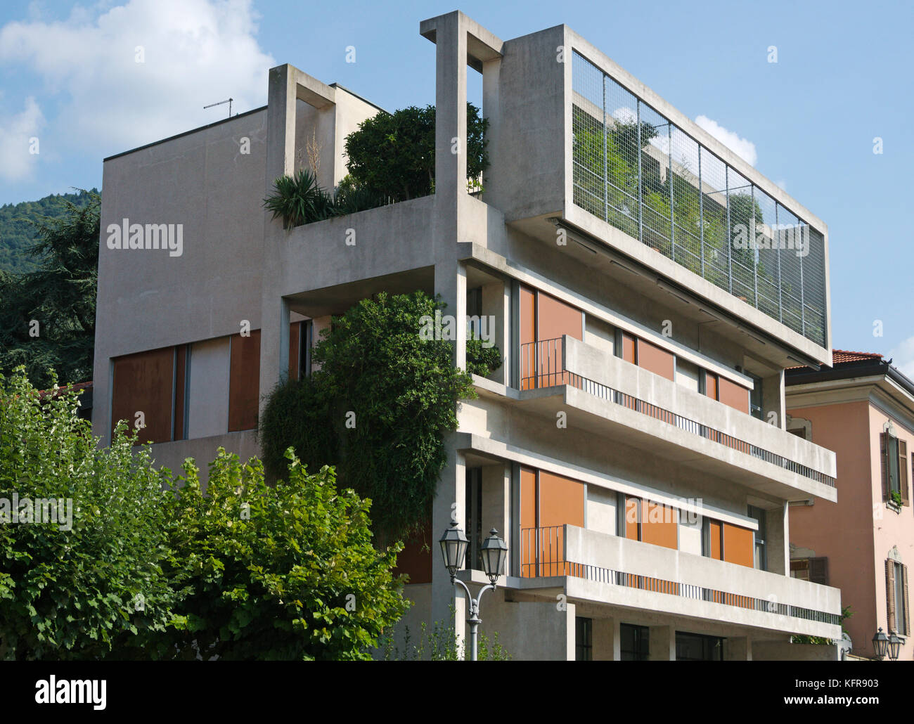 Casa Cattaneo building (1939) Italian rationalism, Cernobbio, Como ...