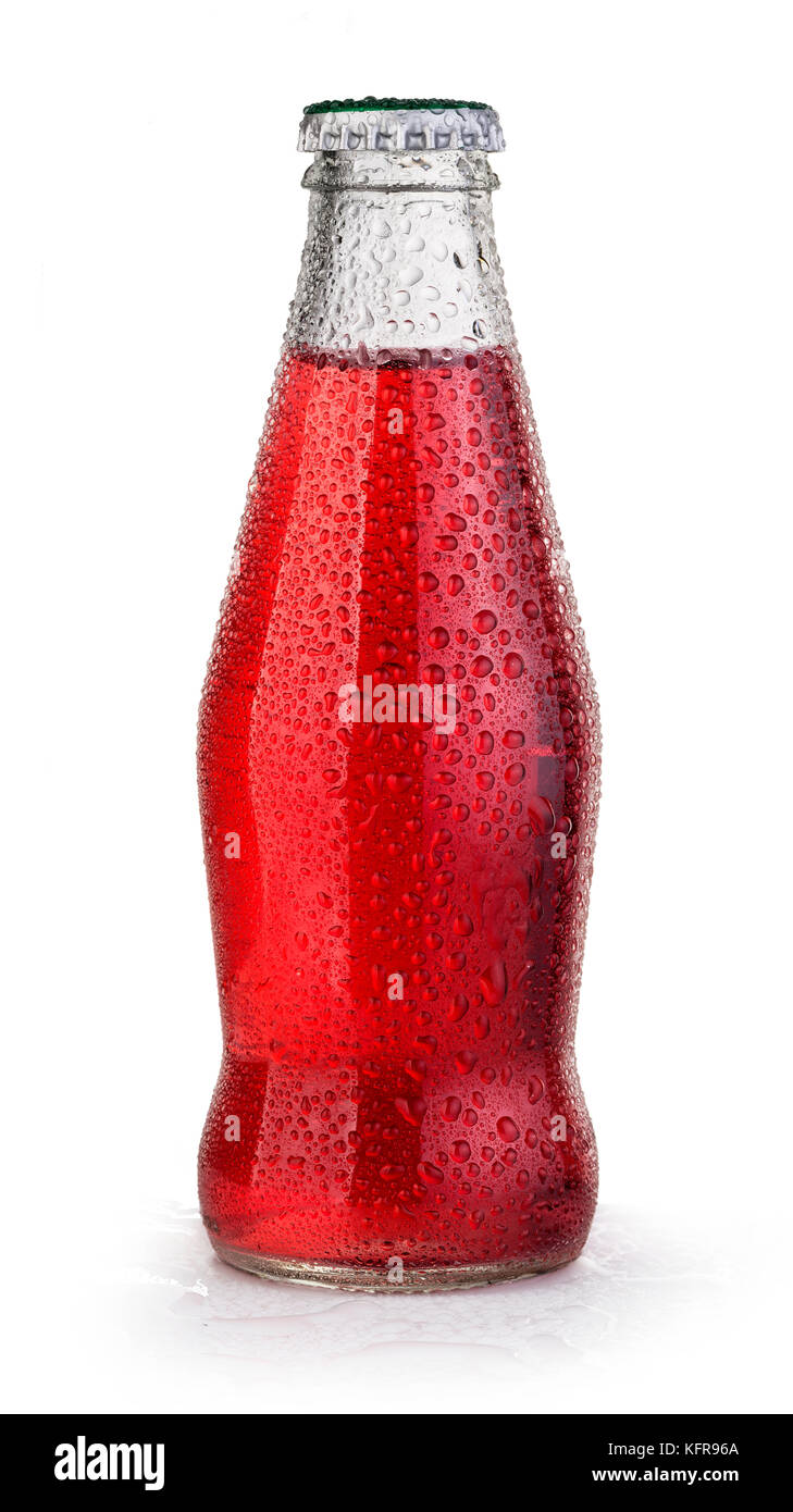 Red Juice bottle on white background isolated Stock Photo - Alamy