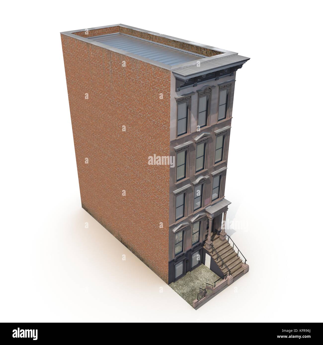 New york brownstone illustration hi-res stock photography and images ...