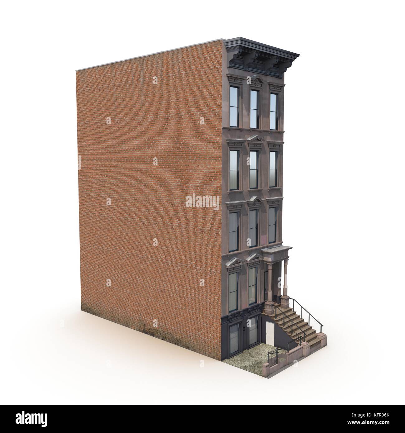 New york brownstone illustration hi-res stock photography and images ...