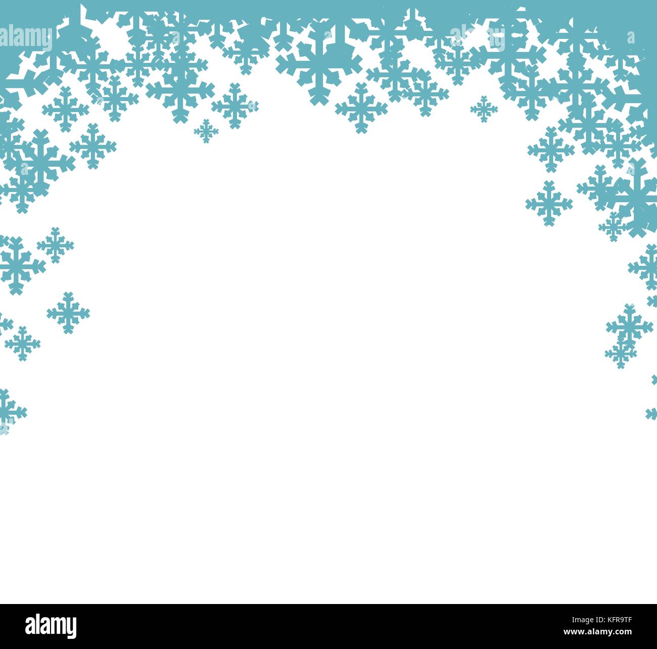 Winter snowflake background frame. Vector illustration. White Stock ...