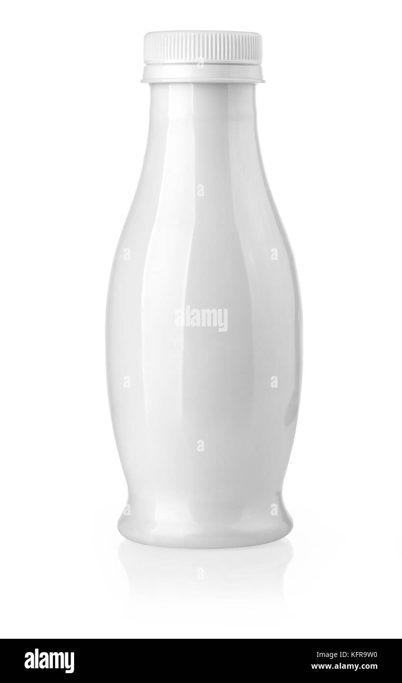 white milk bottle on white background with clipping path Stock Photo ...