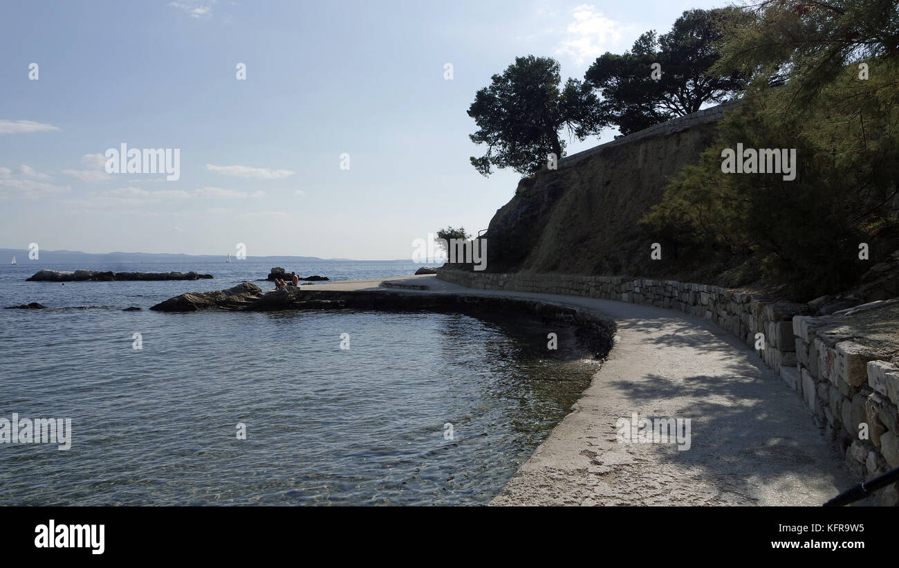 natural amazing beach in split cratia Stock Photo - Alamy