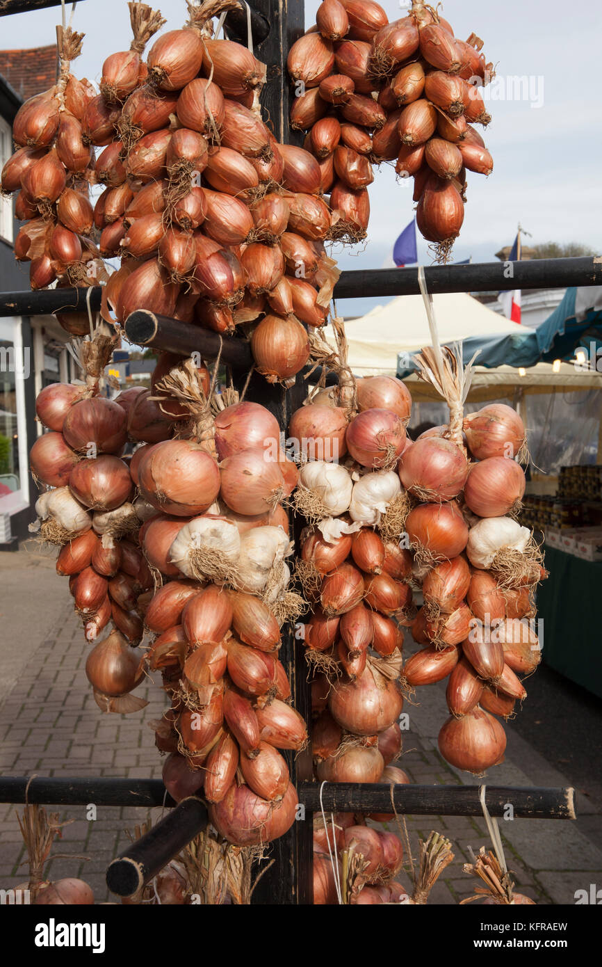 Strings of onions hi-res stock photography and images - Alamy