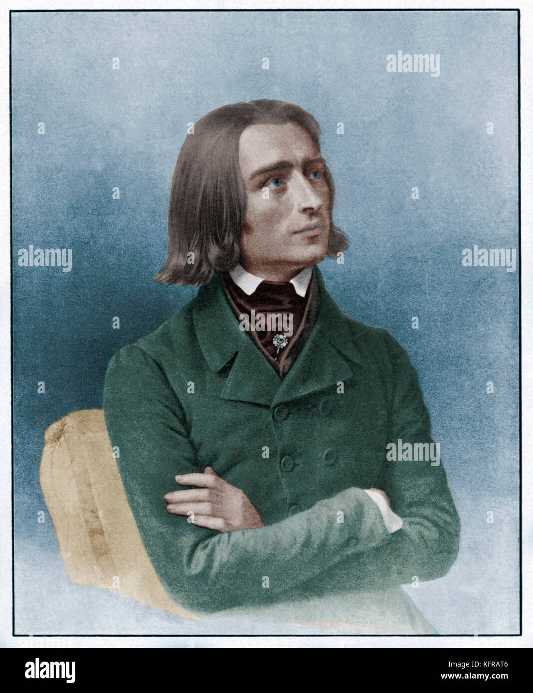 Franz Liszt - portrait of the Hungarian pianist & composer. FL: 22 ...