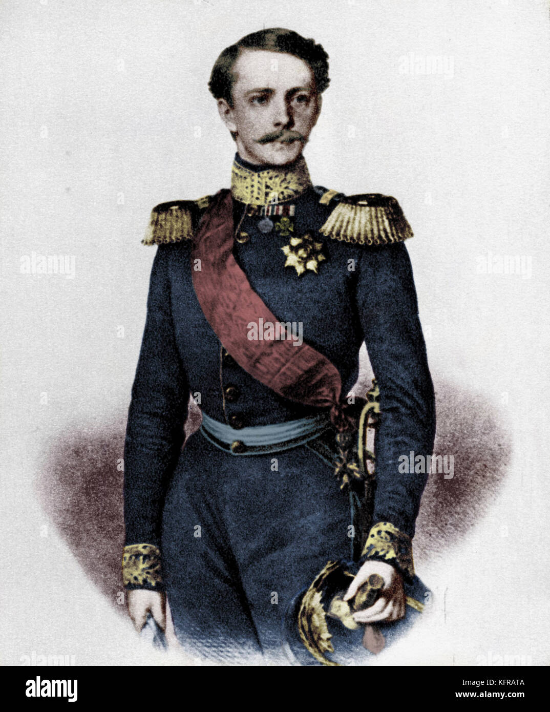 Karl Alexander, Grand Duke of Saxe-Weimar in 1853. After a portrait by ...