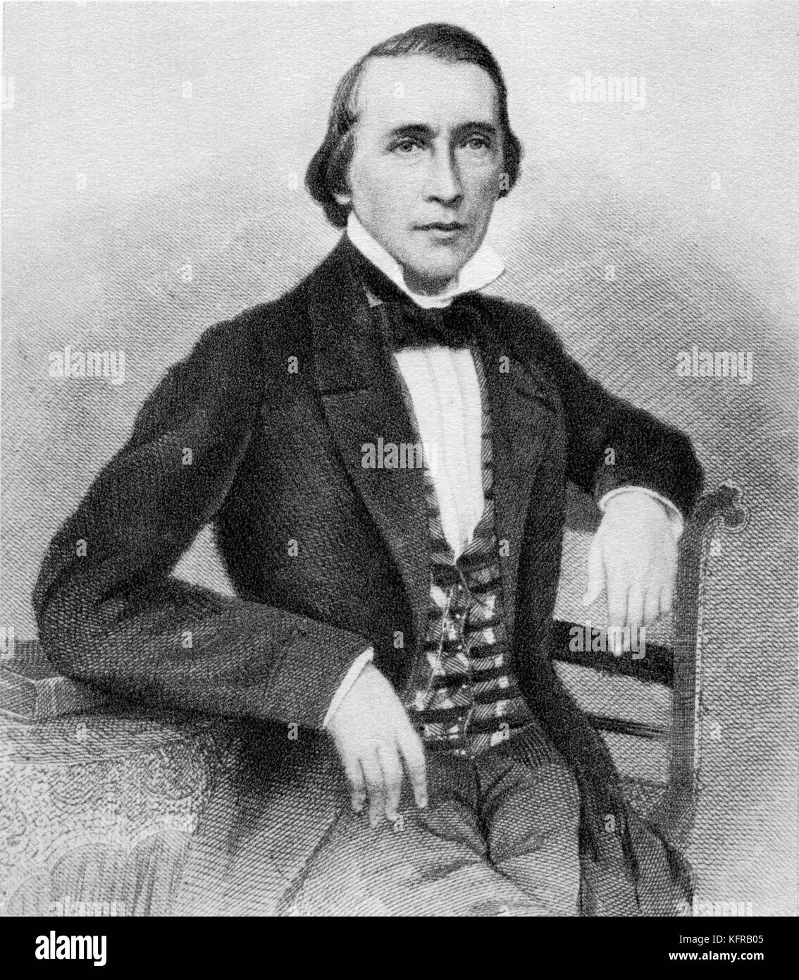 Robert Franz - portrait. A good friend of Franz Liszt. German composer ...