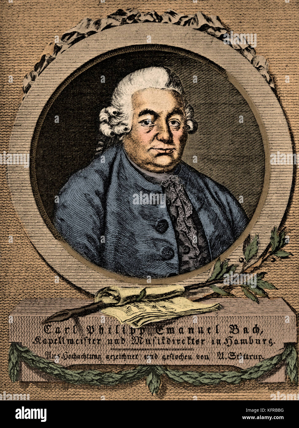 Carl Philipp Emanuel Bach, German composer, 1714-1778. J S Bach's ...