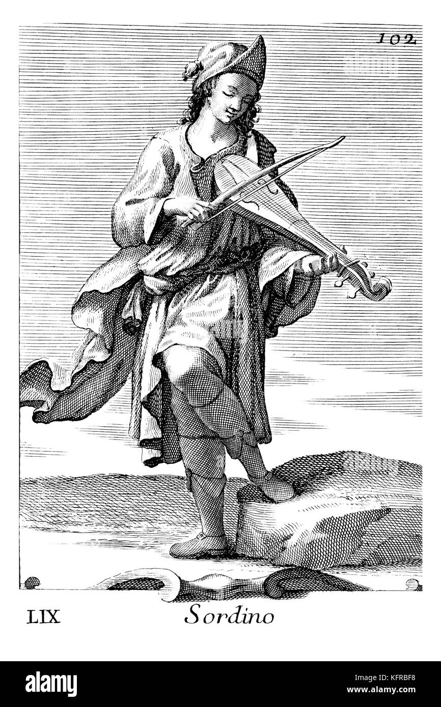 Man playing the kit - dancing master's fiddle. Illustration from ...