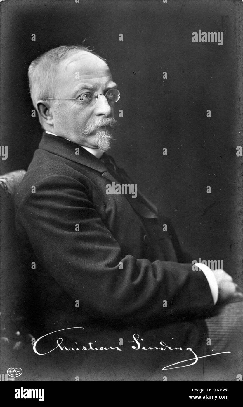 Christian Sinding - signed portrait. Norwegian composer: 11 January ...