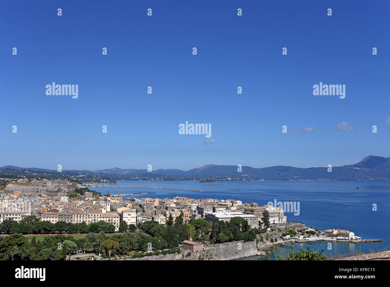 Corfu town cityscape summer season Stock Photo - Alamy