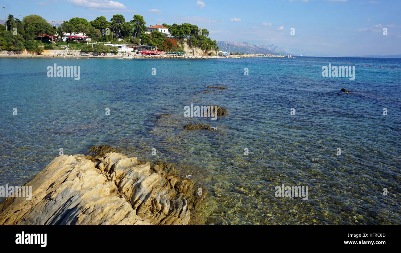 natural amazing beach in split cratia Stock Photo - Alamy