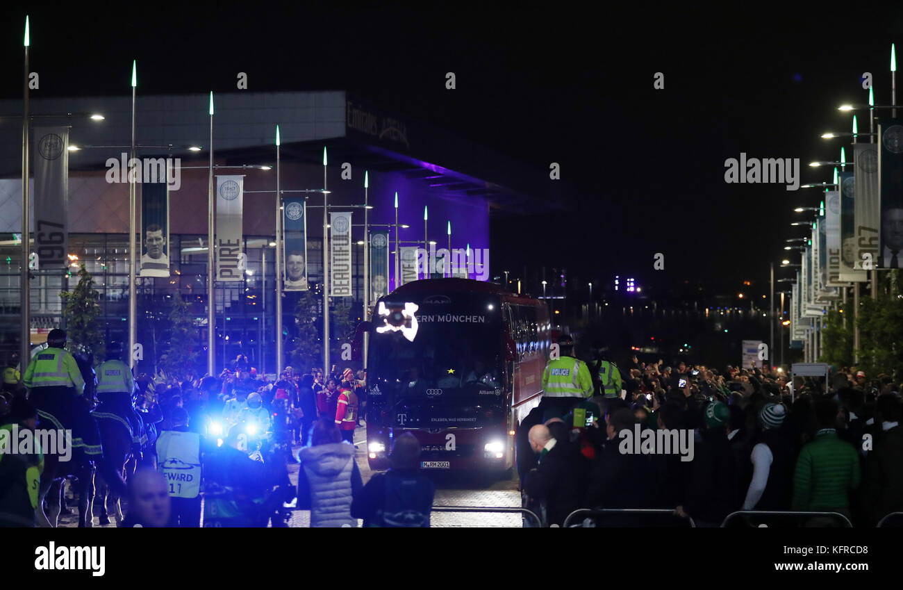 The Bayern Munich coach arrives for the UEFA Champions League, Group B ...