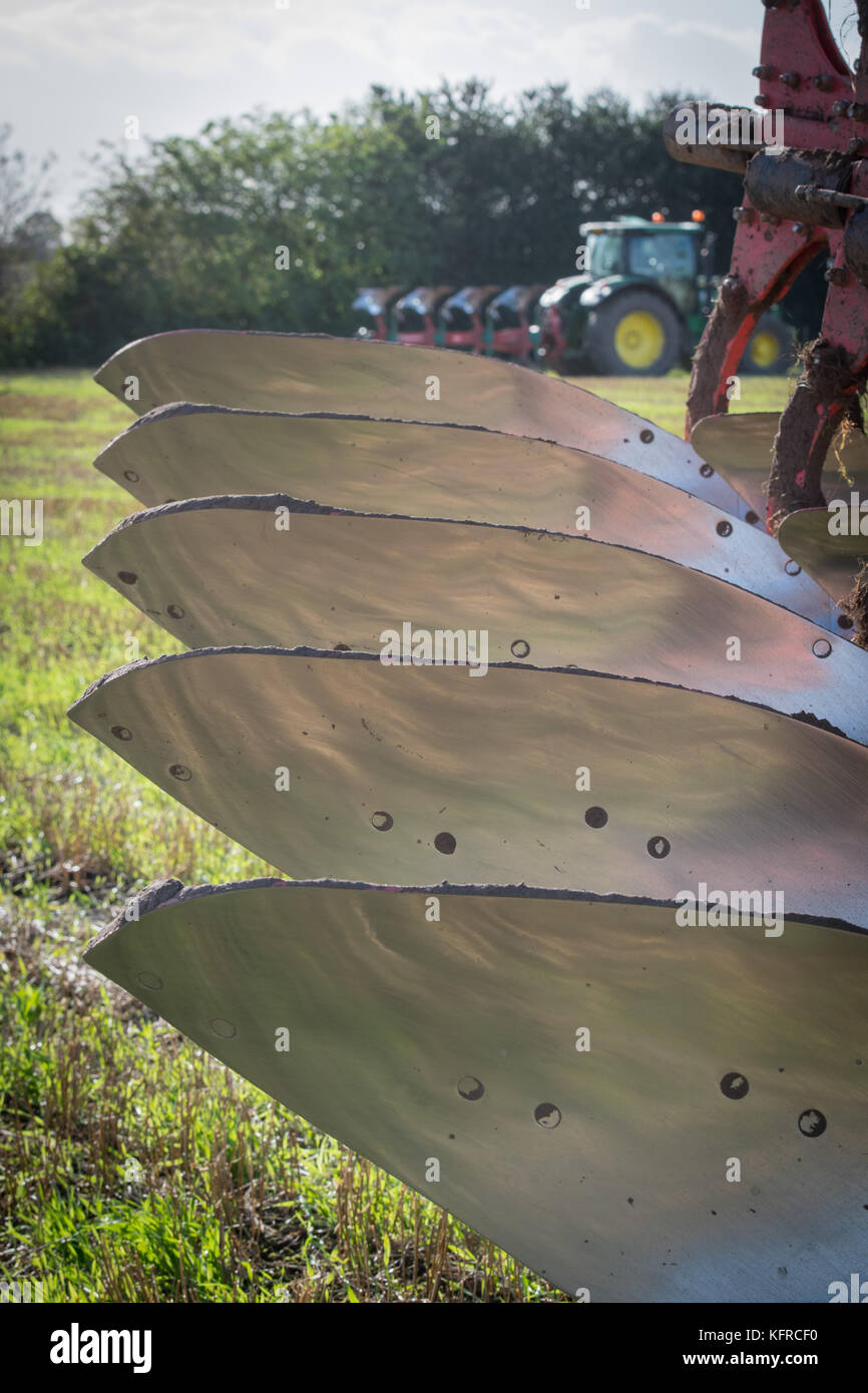 Tractors competing in Ploughing Match Stock Photo - Alamy