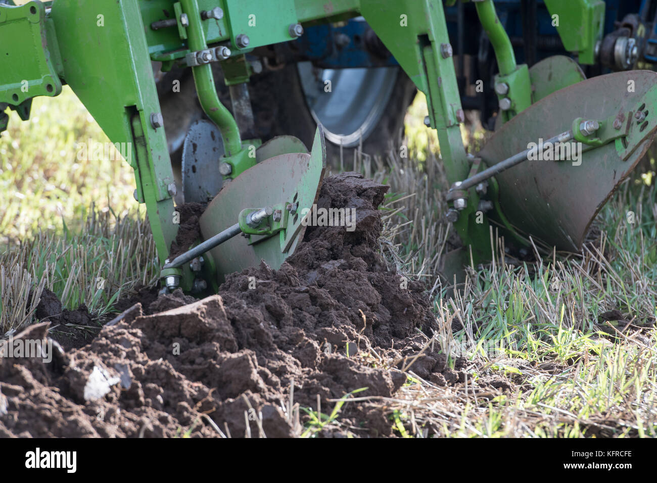 Tractors competing in Ploughing Match Stock Photo - Alamy