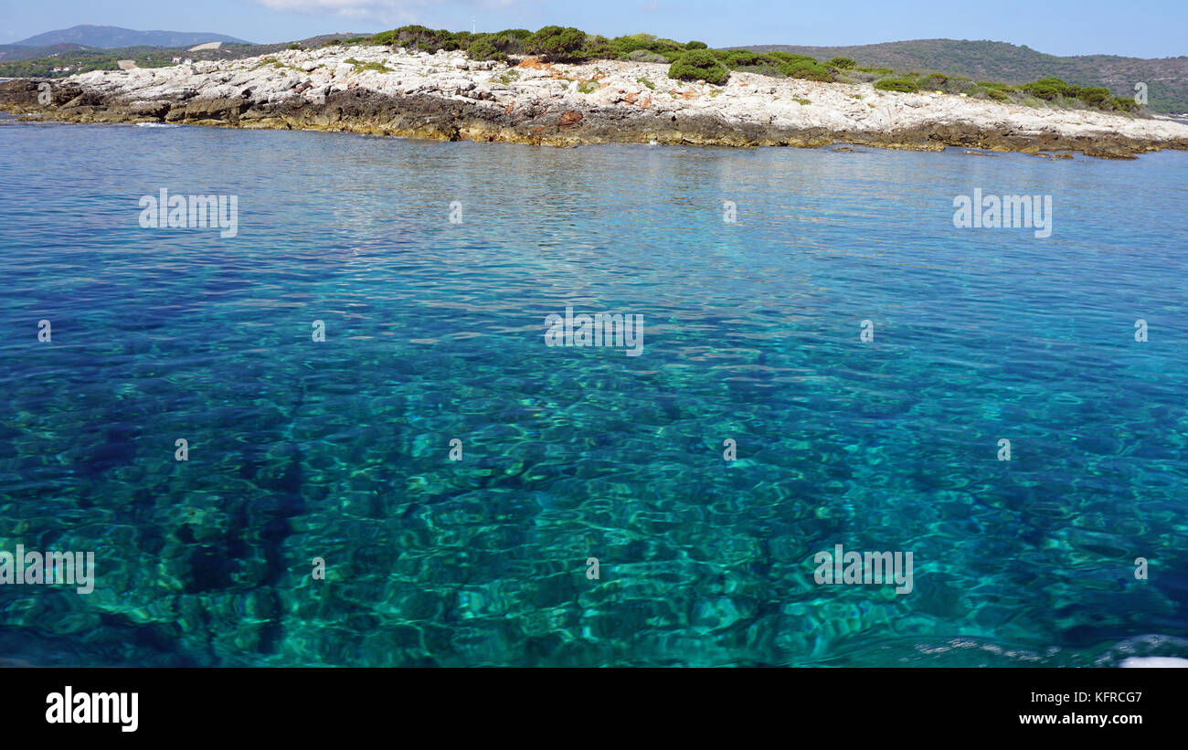 amazing blue laggon in croatia near split Stock Photo - Alamy