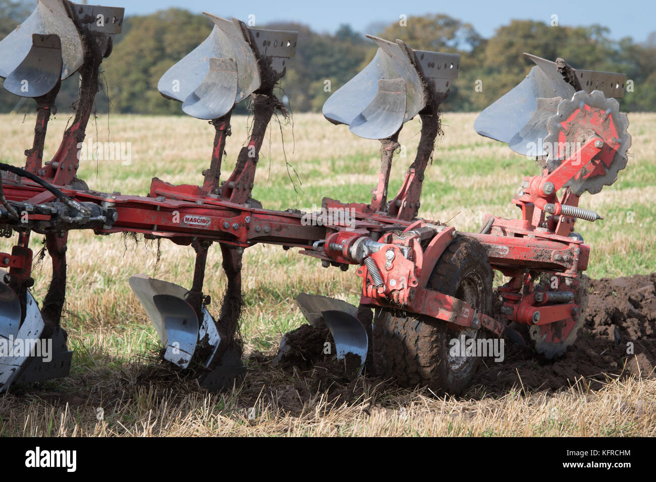 Tractors competing in Ploughing Match Stock Photo - Alamy