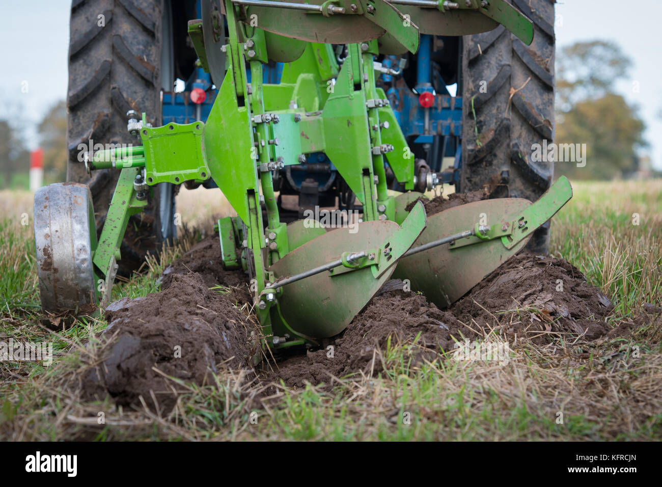 Tractors competing in Ploughing Match Stock Photo - Alamy