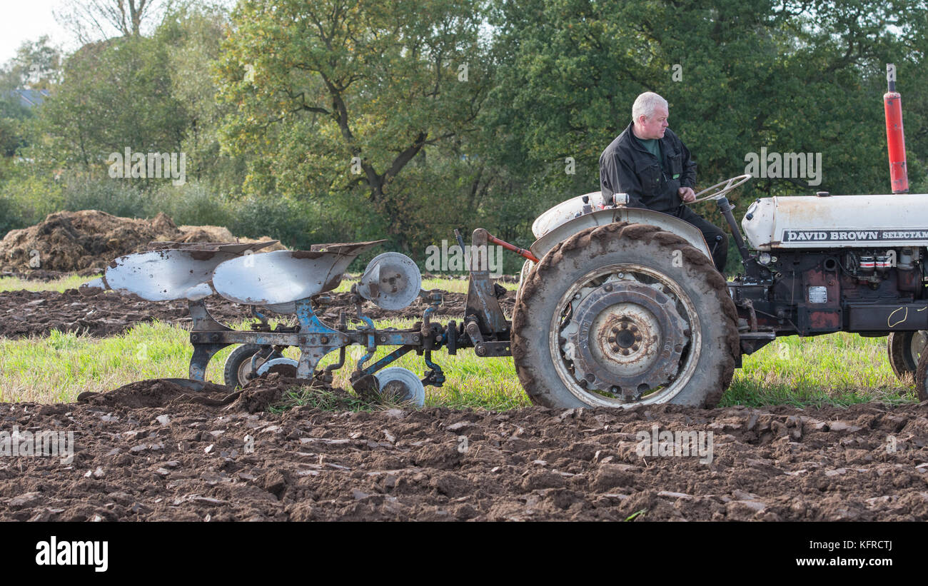 Tractors competing in Ploughing Match Stock Photo - Alamy