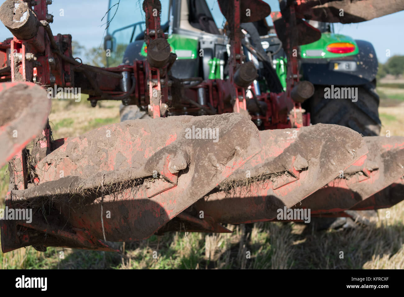 Tractors competing in Ploughing Match Stock Photo - Alamy